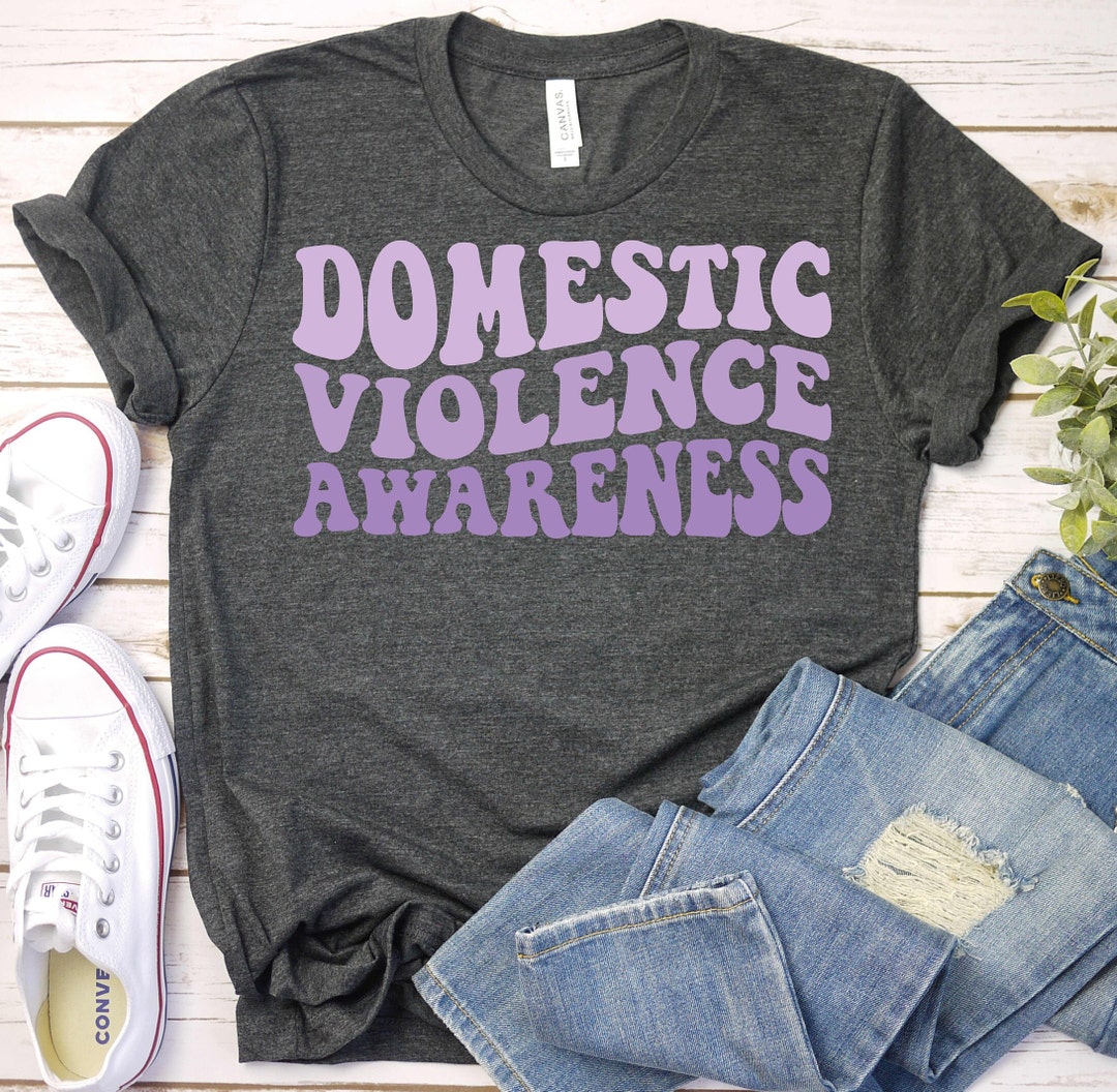 Domestic Violence Awareness Shirt,domestic Violence Purple Ribbon Shirt ...