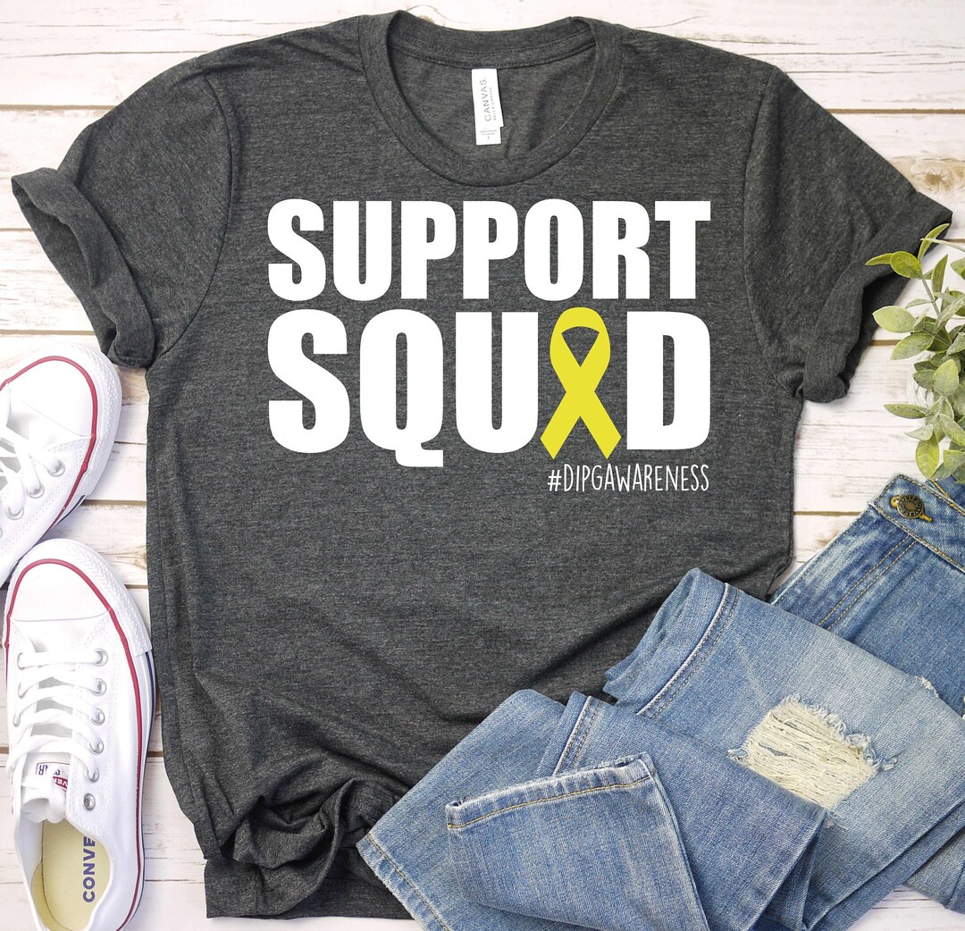 DIPG Awareness Shirt,diffuse Intrinsic Pontine Glioma Yellow Ribbon ...
