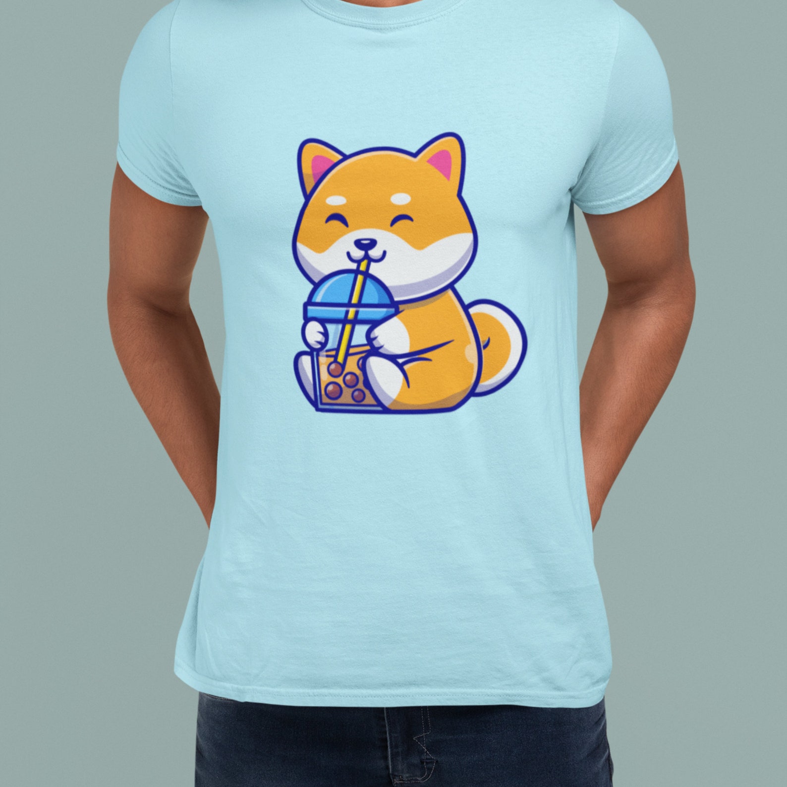 Boba Shiba Dog Svg, Anime SVG, Planner Stickers, Kawaii Art, Cartoon ...