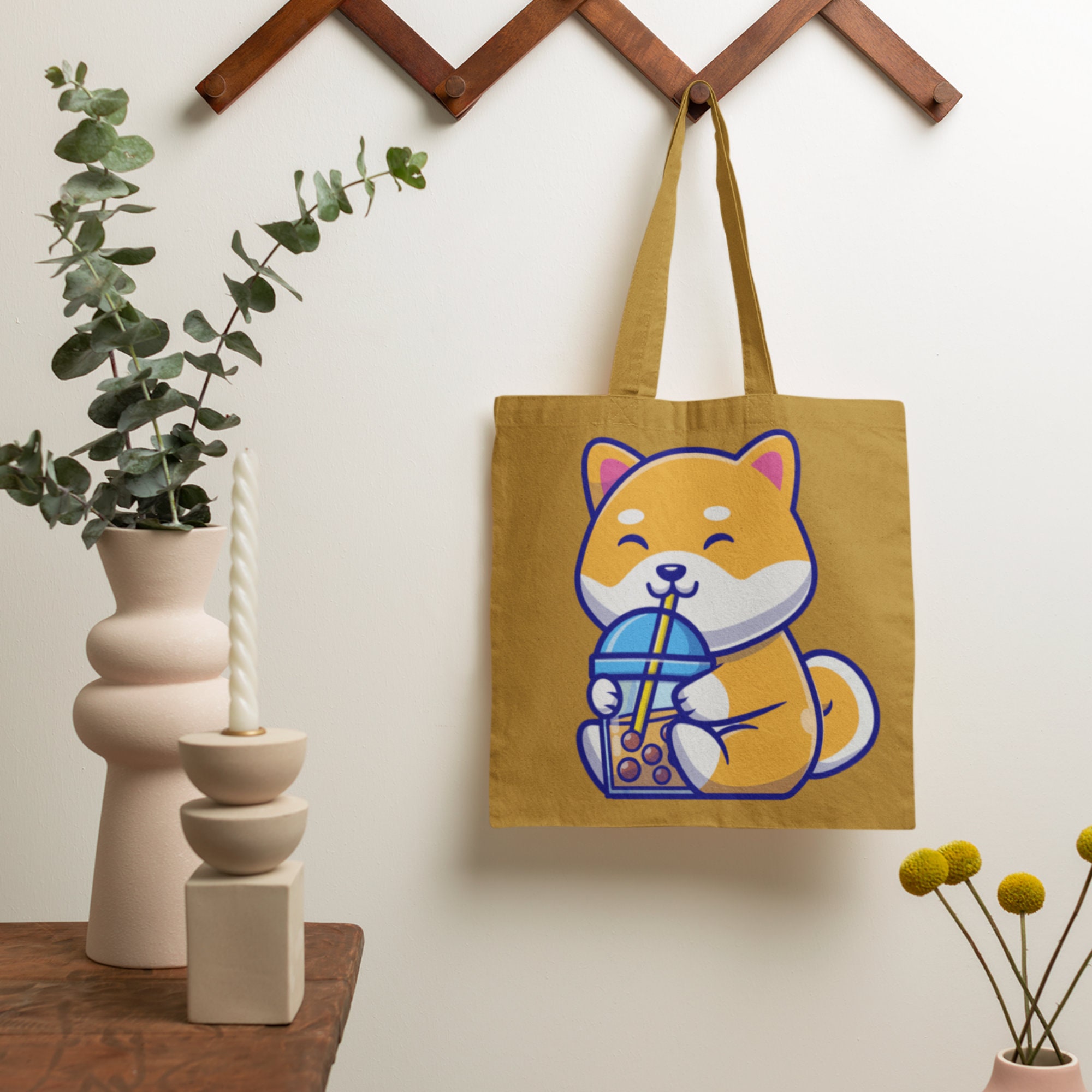 Boba Shiba Dog Svg, Anime SVG, Planner Stickers, Kawaii Art, Cartoon ...