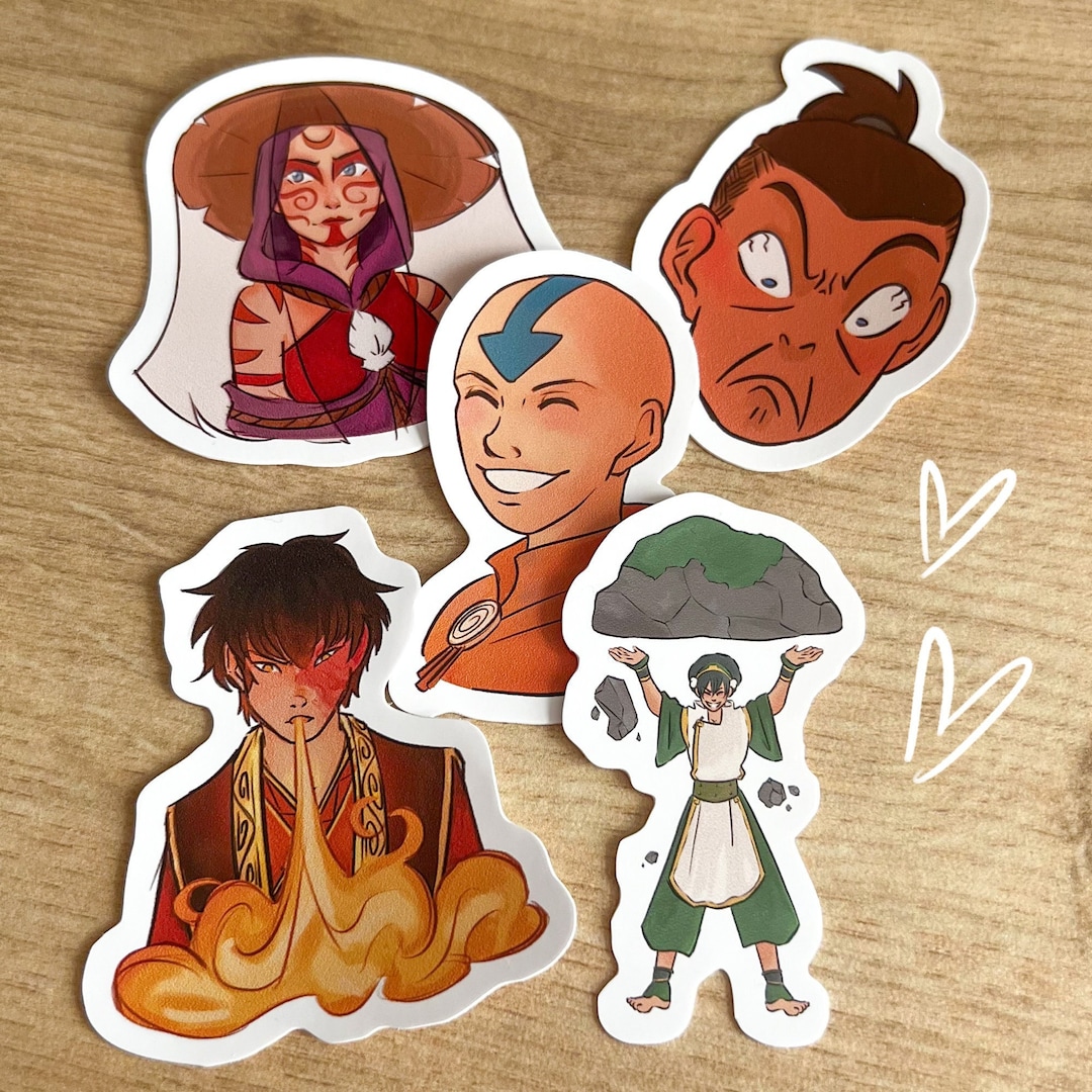 ATLA Stickers Avatar Inspired Stickers Gaang Stickers - Etsy