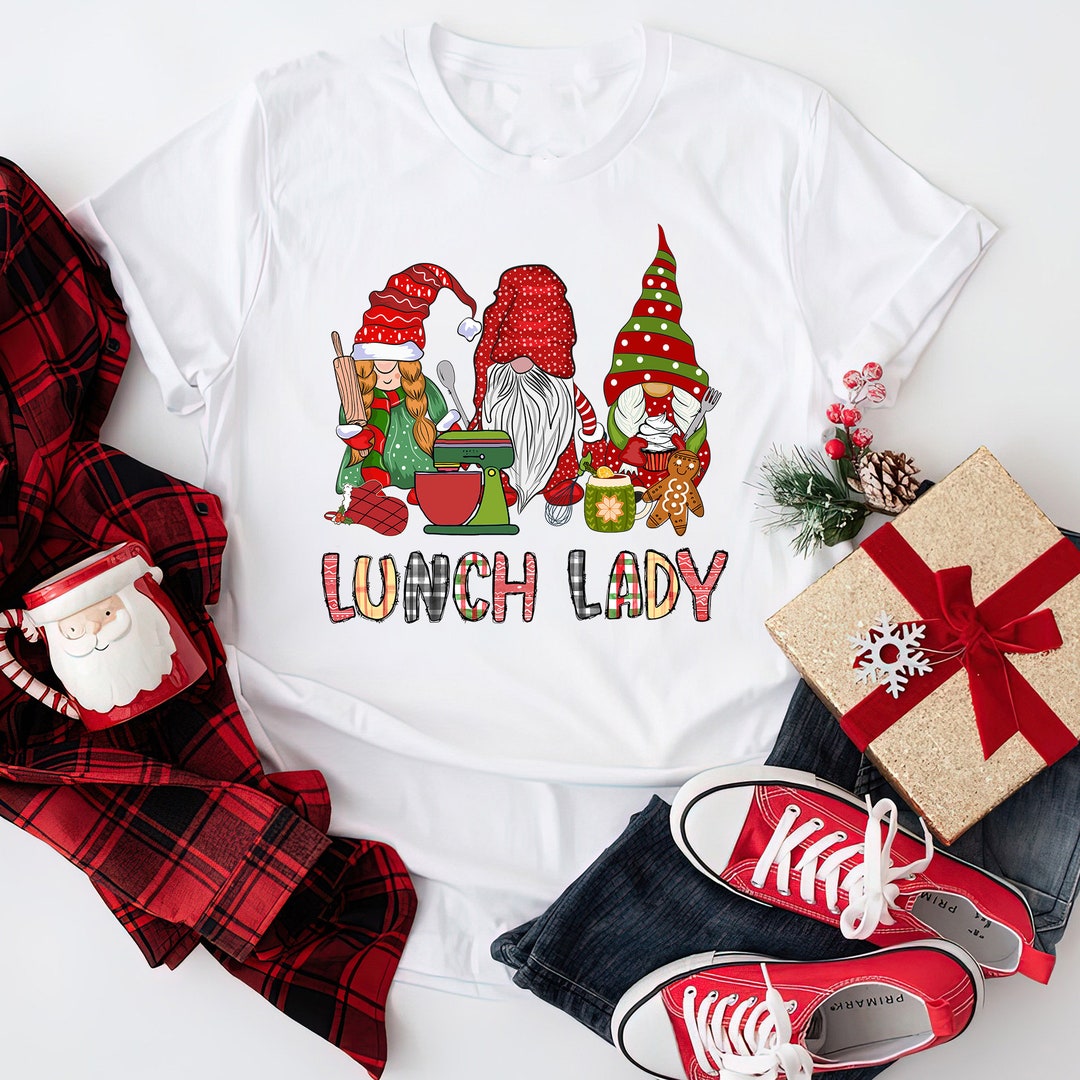 Christmas Lunch Lady Gnome Shirt Christmas Lunch Lady Shirt Lunch