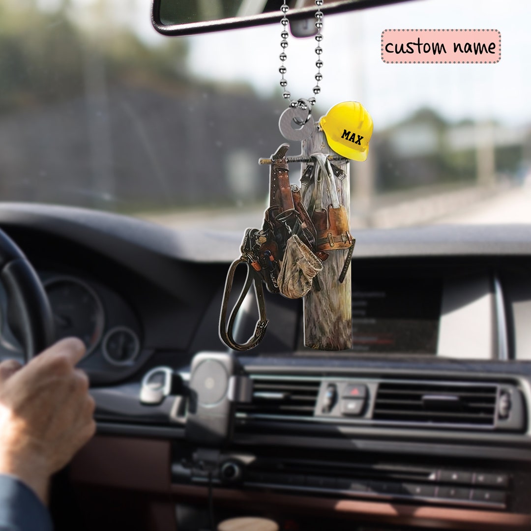 Lineman Gear 2D Car Ornament, Lineman Custom Ornament, Lineman Tools ...