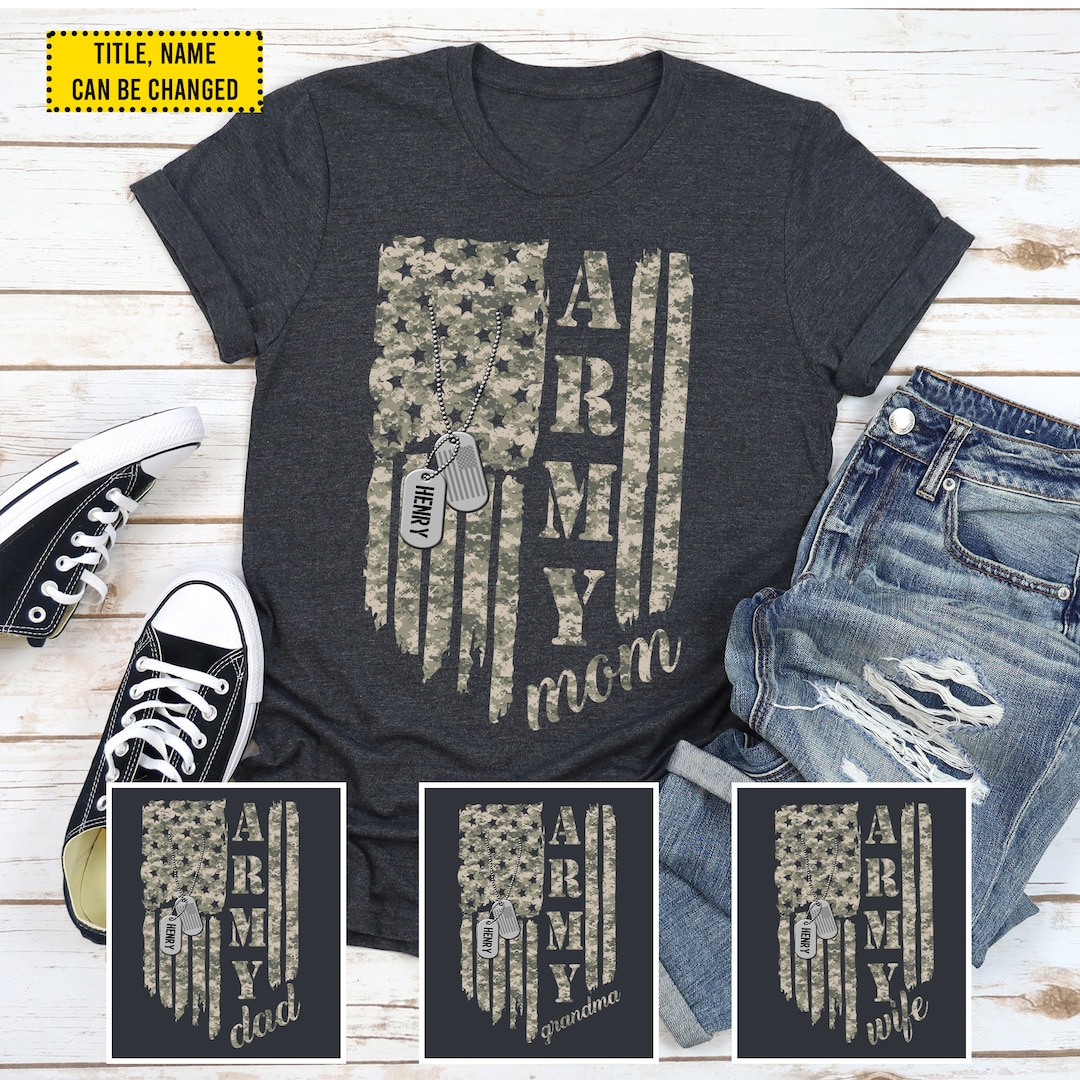 Army Mom Personalized Shirt, Proud Army Mom Shirt, Military Mom Shirt ...