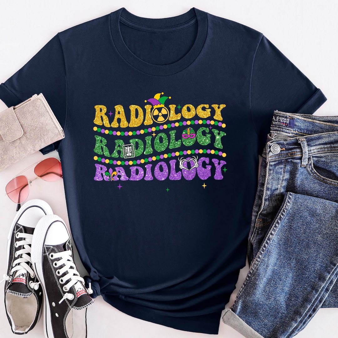 Mardi Gras Radiology Faux Sequin Shirt, Rad Tech Shirt, X-ray Tech Gift ...