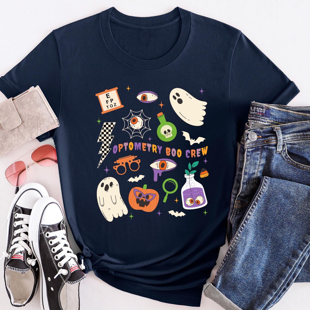 Optometry Boo Crew Shirt, Halloween Optometrist Shirt, Retro Optometry ...