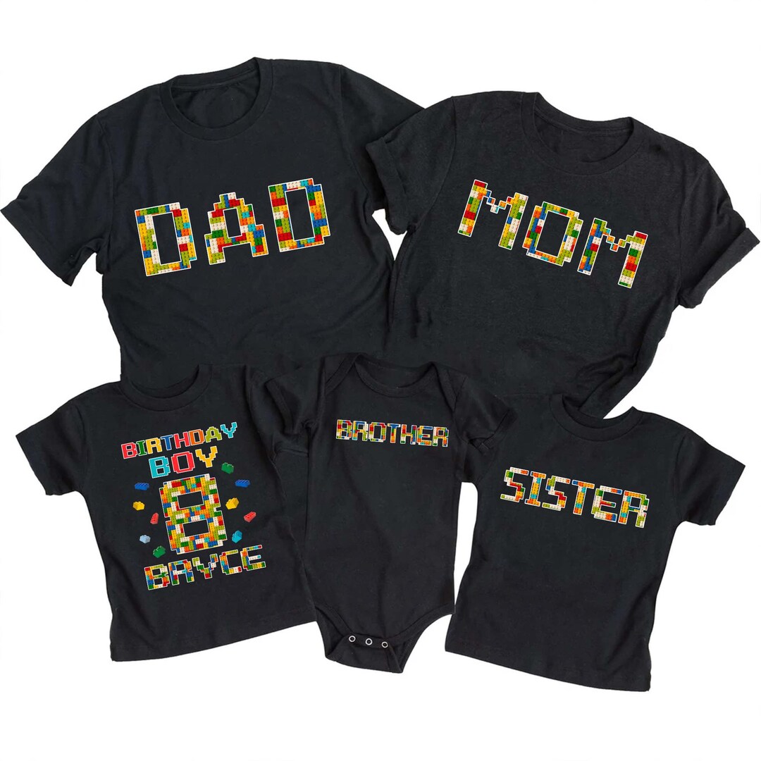 Building Blocks Birthday Shirt, Toddler Birthday Shirt, Birthday Family ...
