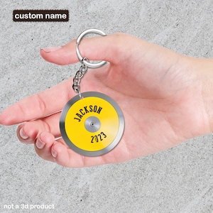 Discus Plate Custom 2D Flat Keychain, Discus Equipment Customized ...