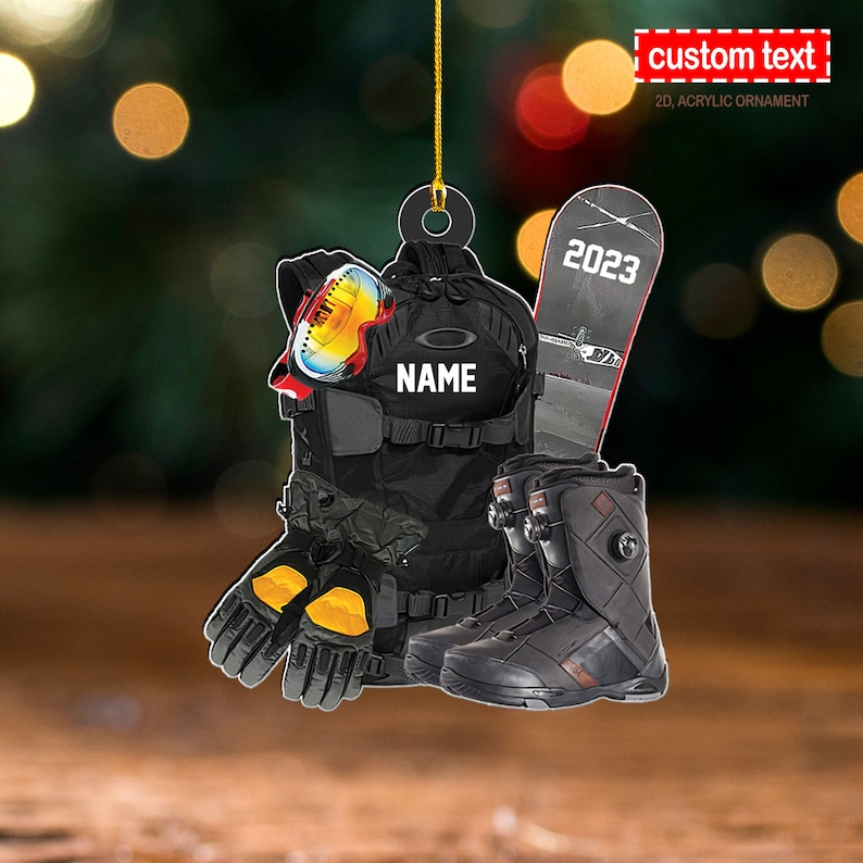 Snowboarding Custom 2D Ornament, Snowboarding Snowboarding ...