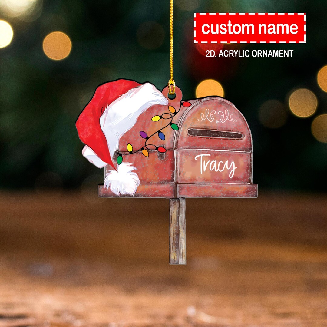 Christmas Mailbox Ornament, Custom Postal Worker Ornament, Postal ...