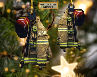 Fire Truck Ornament: Fireman Gift Firewoman Ornament for Firefighters ...