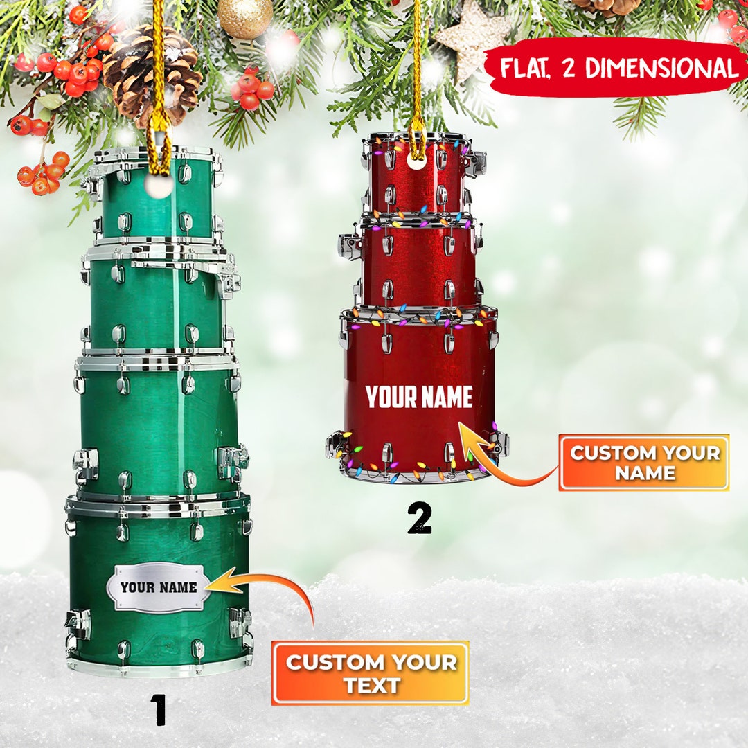 Drum 2D Christmas Ornament Drummer Ornament Christmas Drum - Etsy
