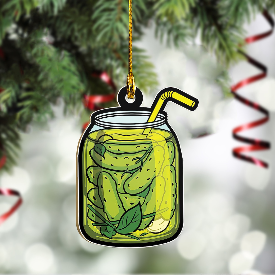 Jar of Pickles Ornament, Pickle Christmas Ornament, 2021 Christmas Tree ...