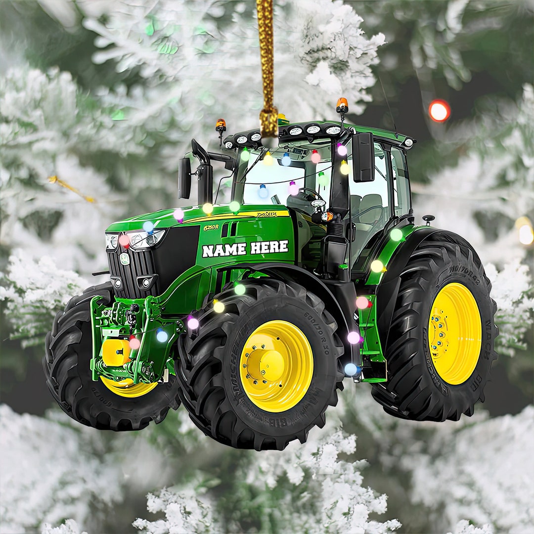 Personalized Tractor Christmas Ornament, Farm Tractor Christmas ...
