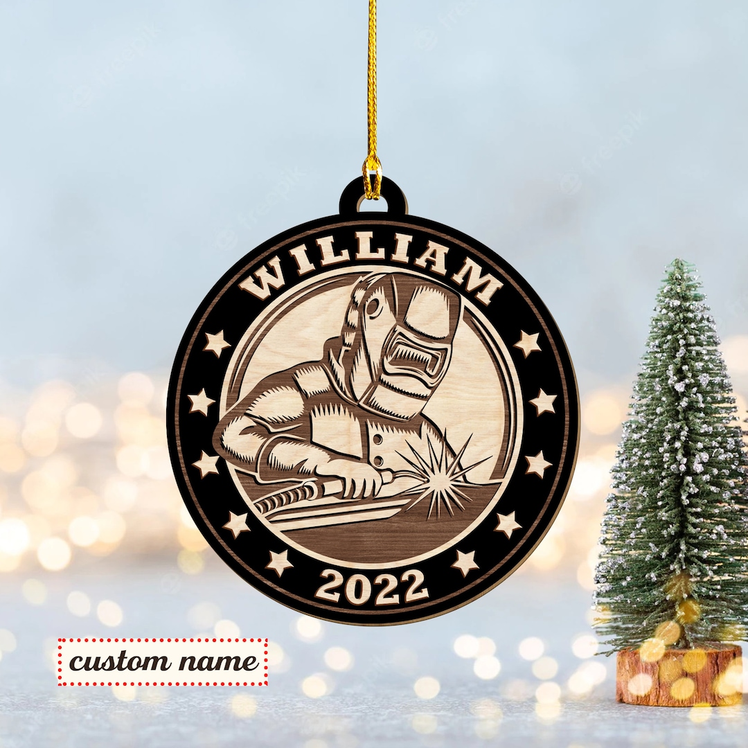 Welder Personalized Wooden Ornament, Welding Ornament, Welder Gift ...