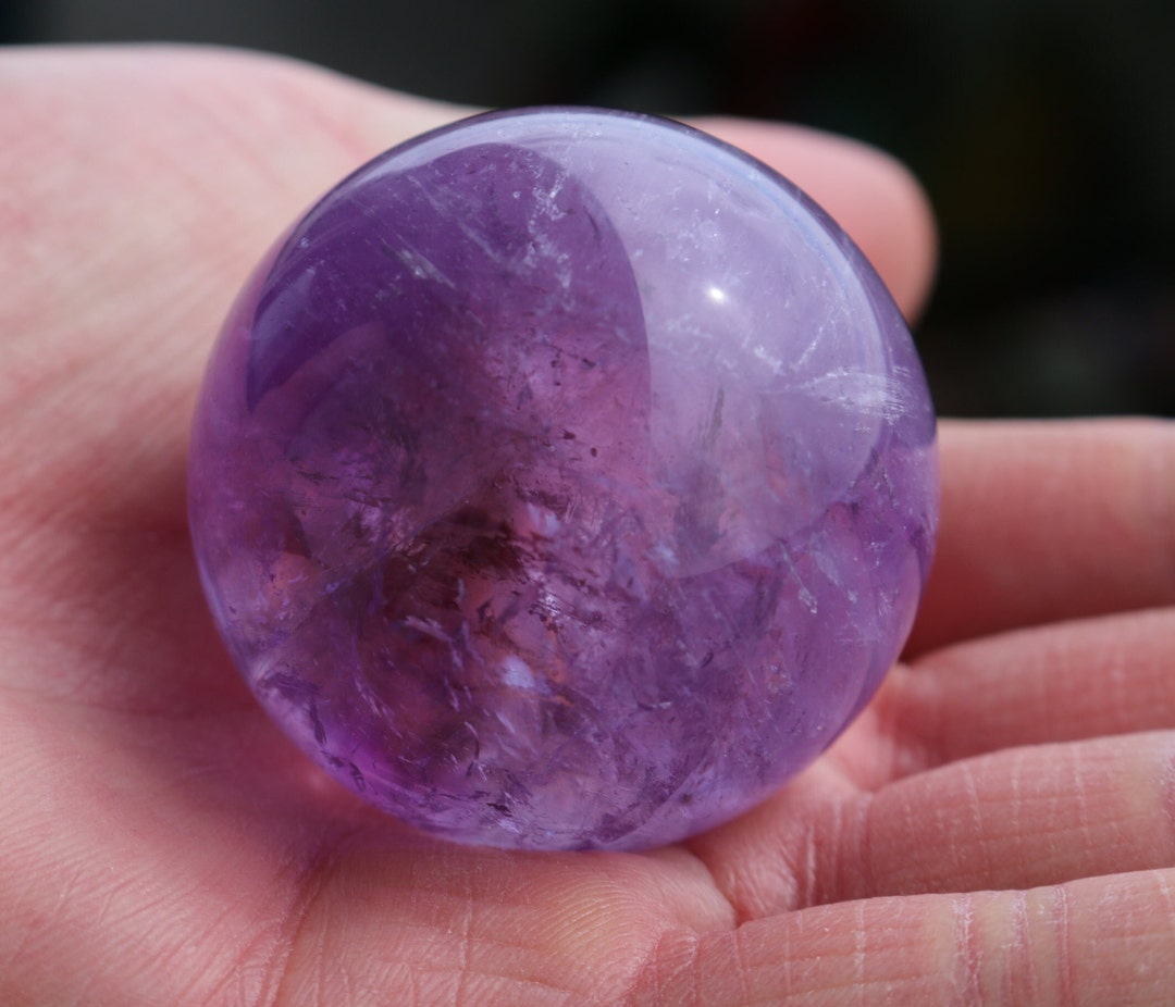 Amethyst Crystal Ball Amethyst Sphere Natural Amethyst Stone 139g - Etsy