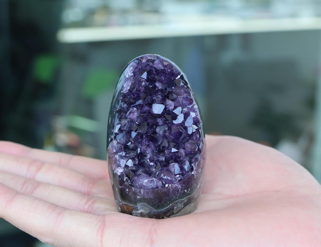 Natural Raw Amethyst Cluster - Deep Purple Crystal for Home Decor ...