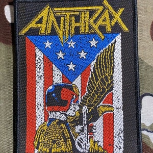 Anthrax Judge Dredd Woven Patch A089P - Etsy