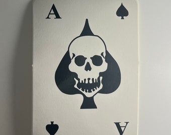 13 SPADE MOTORCYCLE Decal Sticker Vinyl Ace of Spades Retro Biker ...