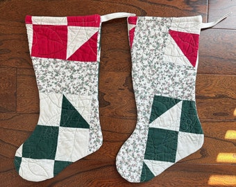Personalized Handmade Patchwork Quilted Christmas Stockings - Etsy
