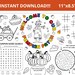 Autumn Pumpkin Patch Printable Coloring Placemat With Activities Fall ...