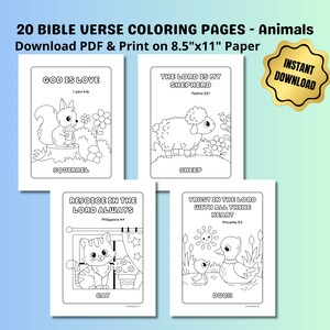 20 Bible Coloring Pages Sunday School Preschool Elementary Church ...