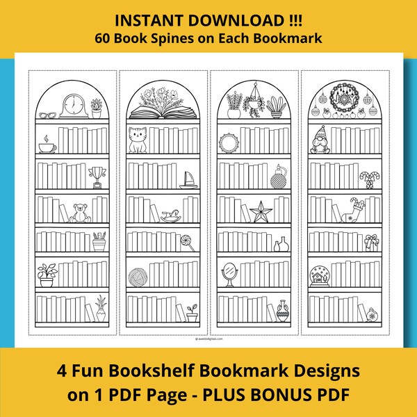 Printables for Bookshelf - Etsy