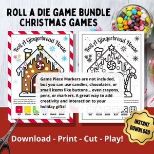 Printable Christmas Dice Game Bundle for Kids Roll a Christmas Tree ...