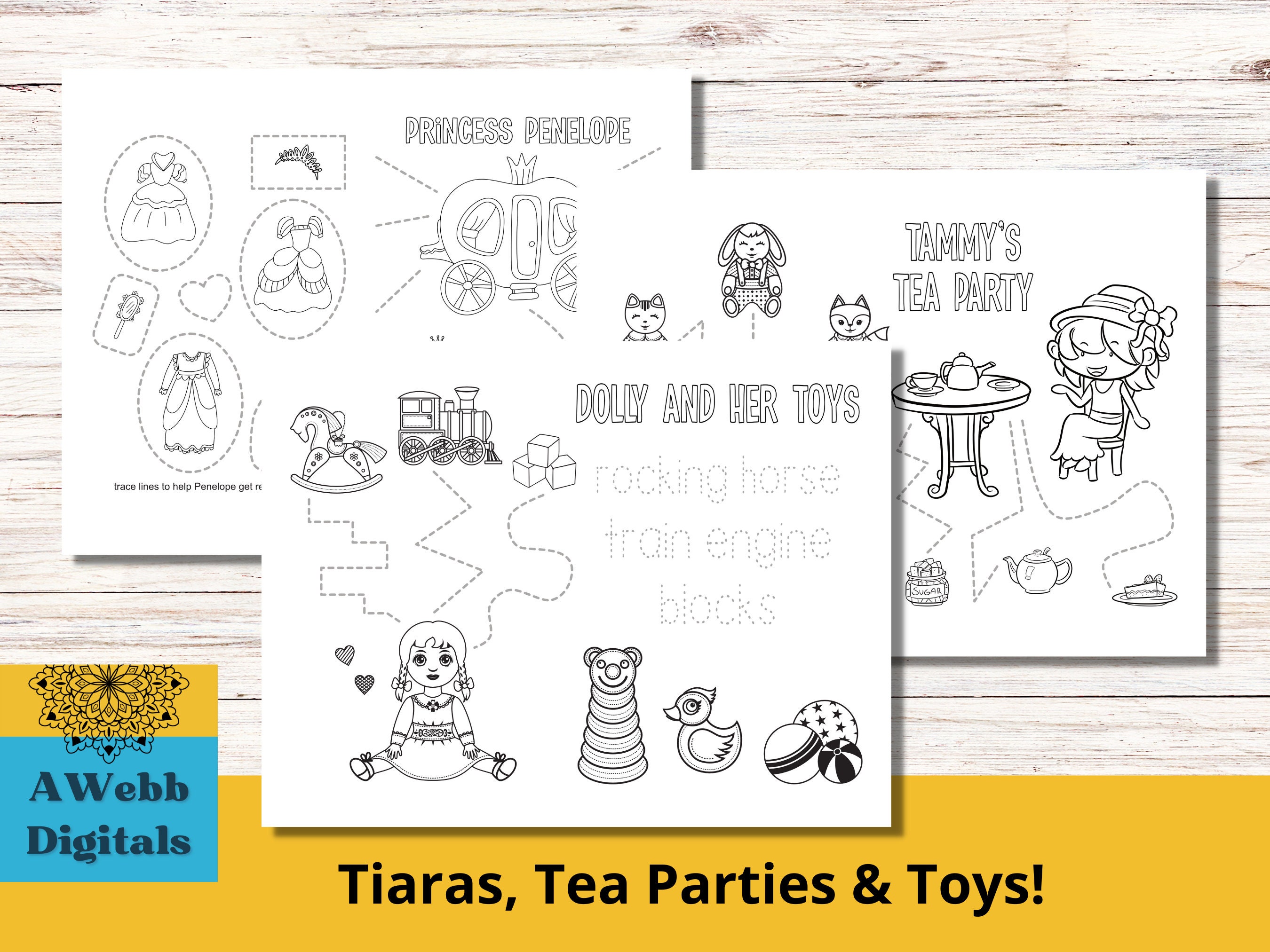 Printable Tracing and Coloring Sheets, PDF for Pre-kindergarten ...