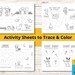 Printable Tracing and Coloring Sheets, PDF for Pre-kindergarten ...