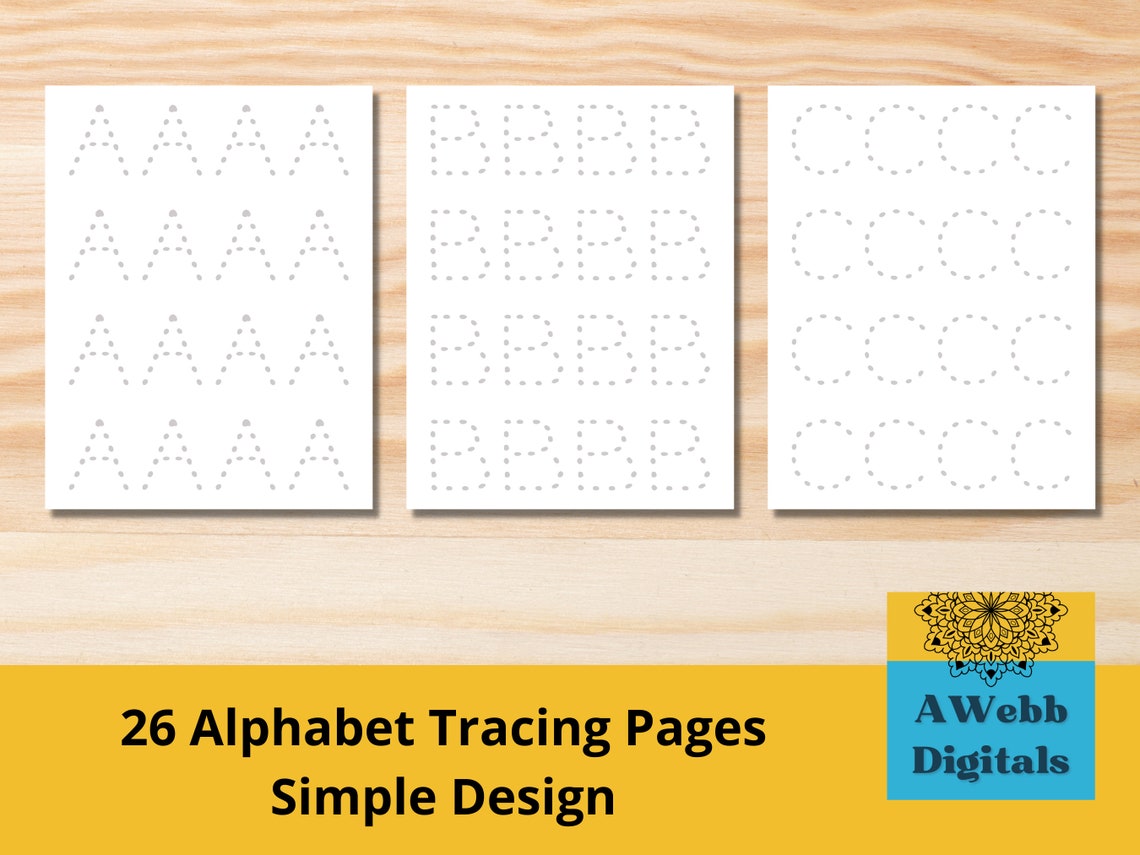 Printable Uppercase Alphabet Tracing Worksheet, Numbers Tracing Sheet ...