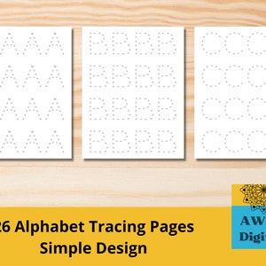 Printable Uppercase Alphabet Tracing Worksheet, Numbers Tracing Sheet ...