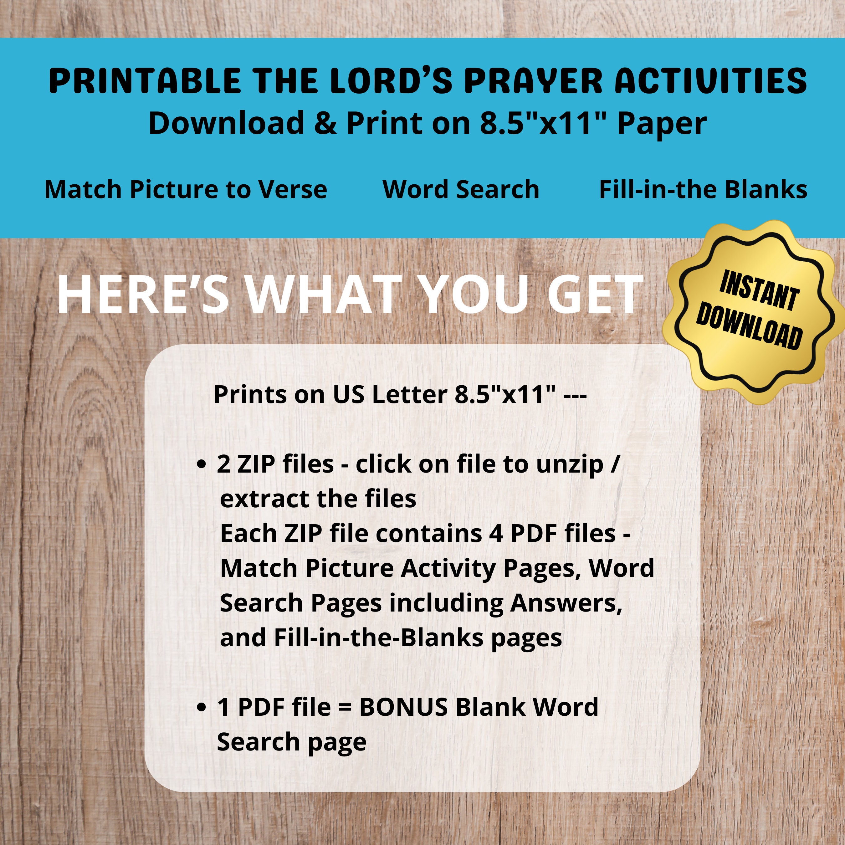 Printable the Lord's Prayer Activity Sunday School Bible Verse Kid ...