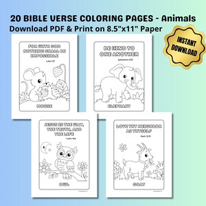 20 Bible Coloring Pages Sunday School Preschool Elementary Church ...