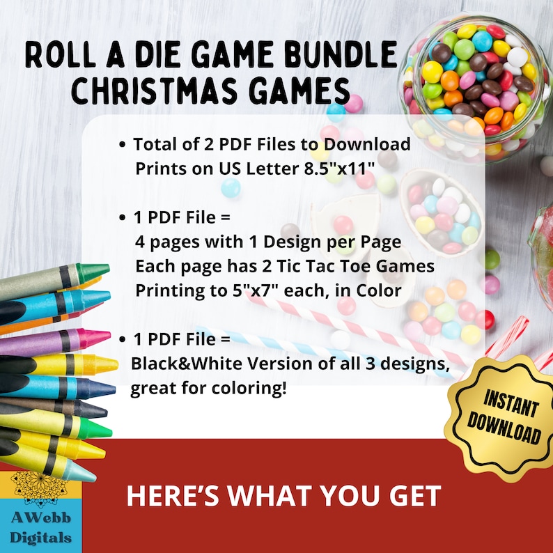 Printable Christmas Dice Game Bundle for Kids Roll a Christmas Tree ...