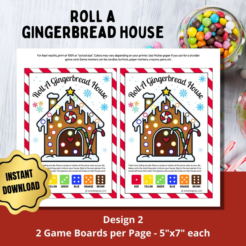 Printable Christmas Dice Game Bundle for Kids Roll a Christmas Tree ...