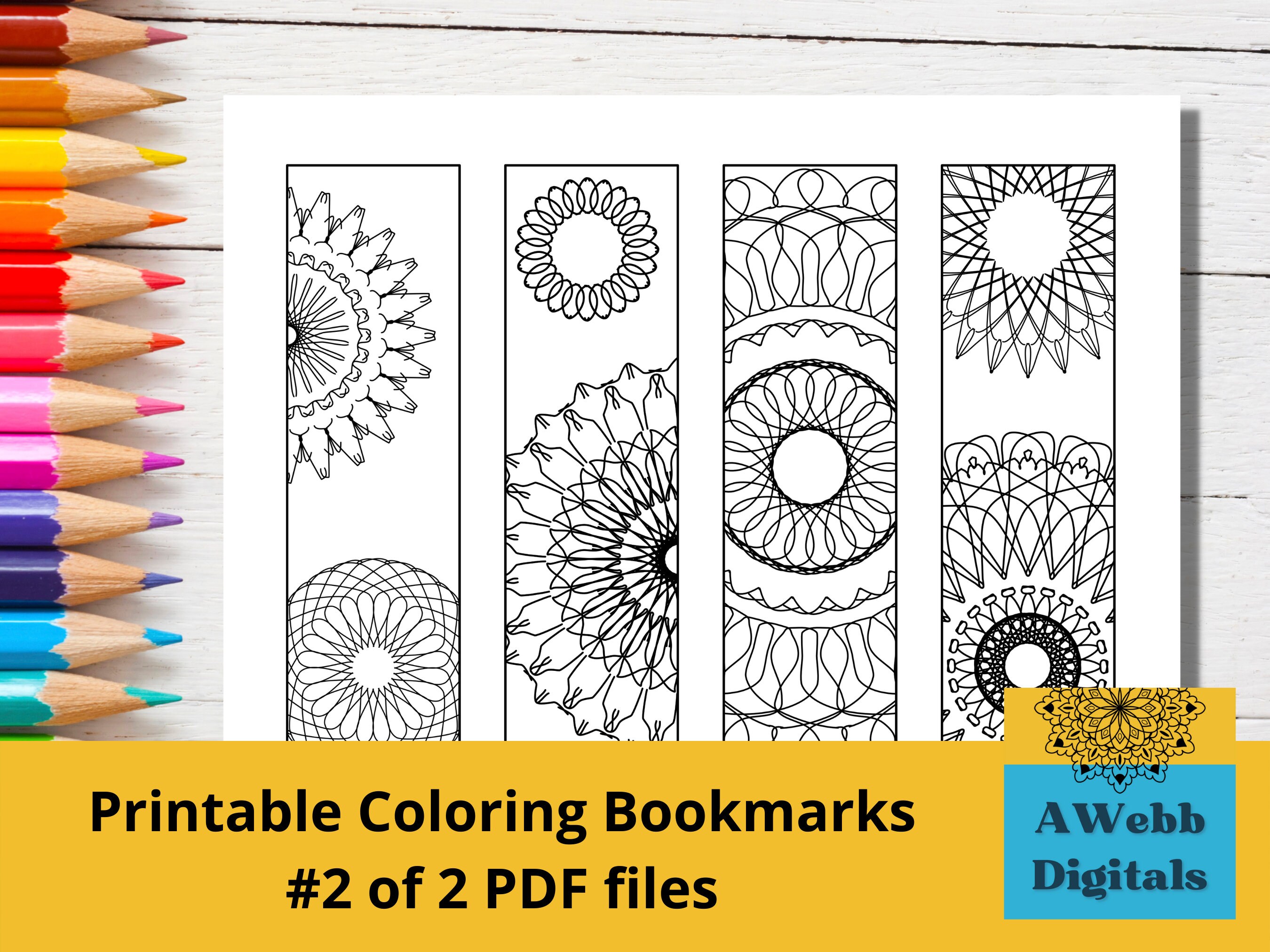 Printable Mandala Coloring Bookmarks for Women, Men, Adults, Teens ...