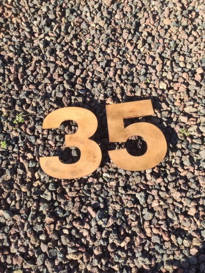 Large Steel Numbers, House Numbers, Portal, Corten Steel Numbers, Door ...