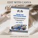 2 Fast Birthday Thank You Card: Race Car Theme (digital Download) - Etsy