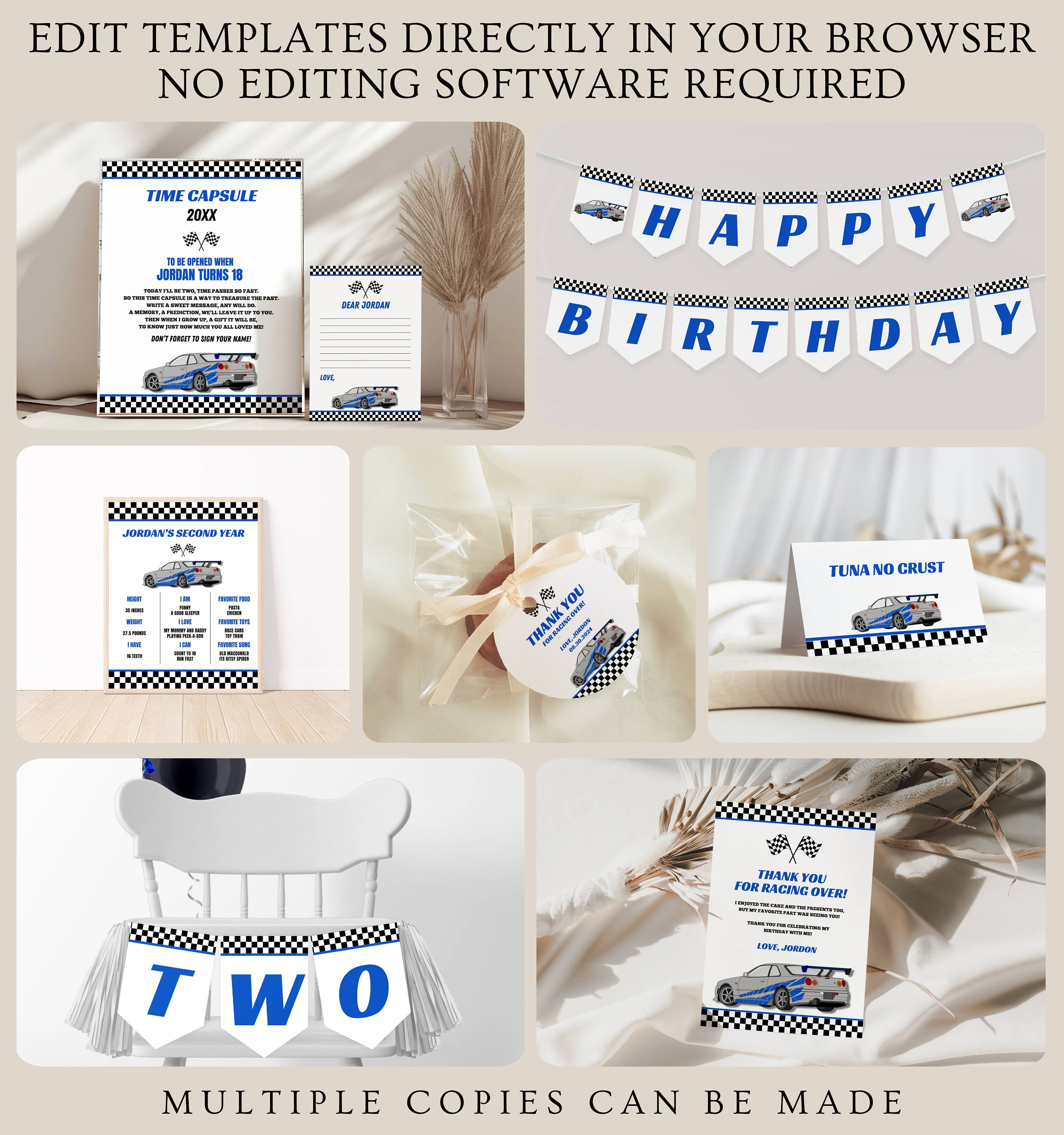 2 Fast Birthday Bundle, 2 Fast 2 Furious Birthday Package, Editable 2 ...
