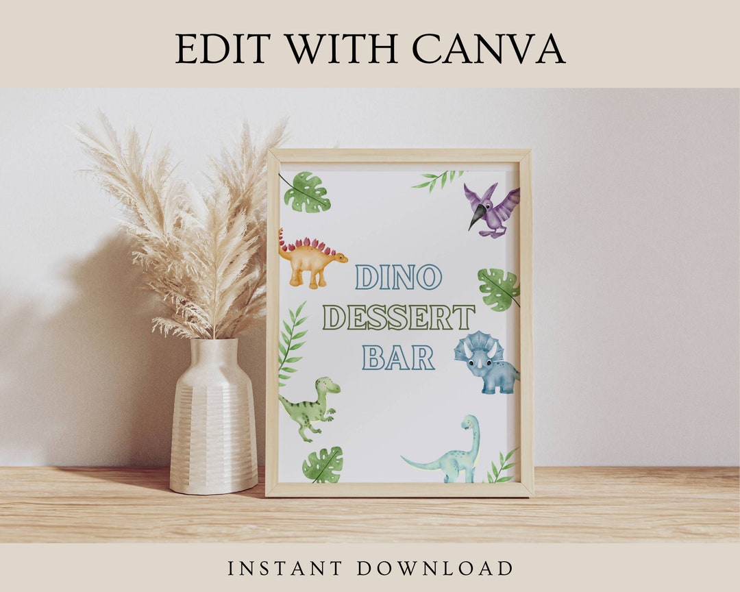 Two Rex Birthday, Two Rex Dessert Sign, Printable Two Rex Birthday Sign ...