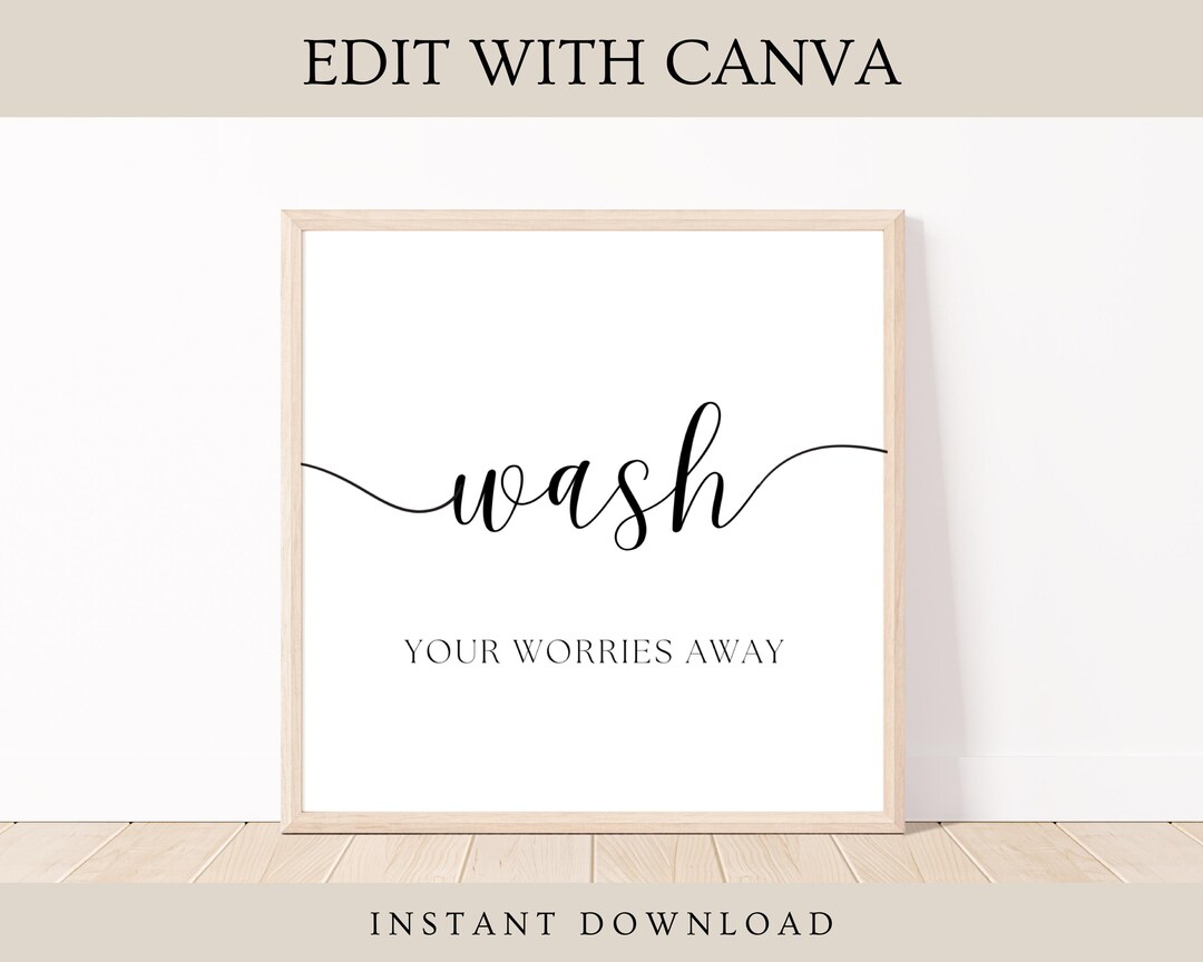 Home Decor Bathroom Sign, Printable Wall Art, Bathroom Wall Art, Sign ...