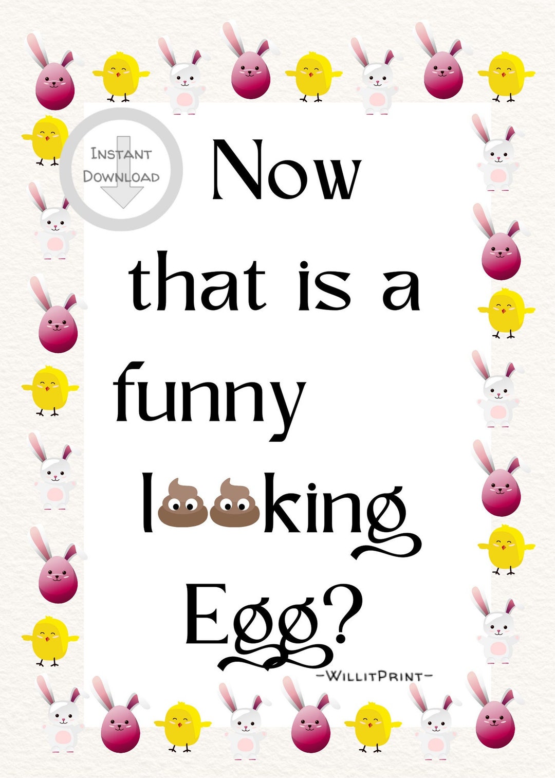 Funny Easter Bathroom Sign - Etsy