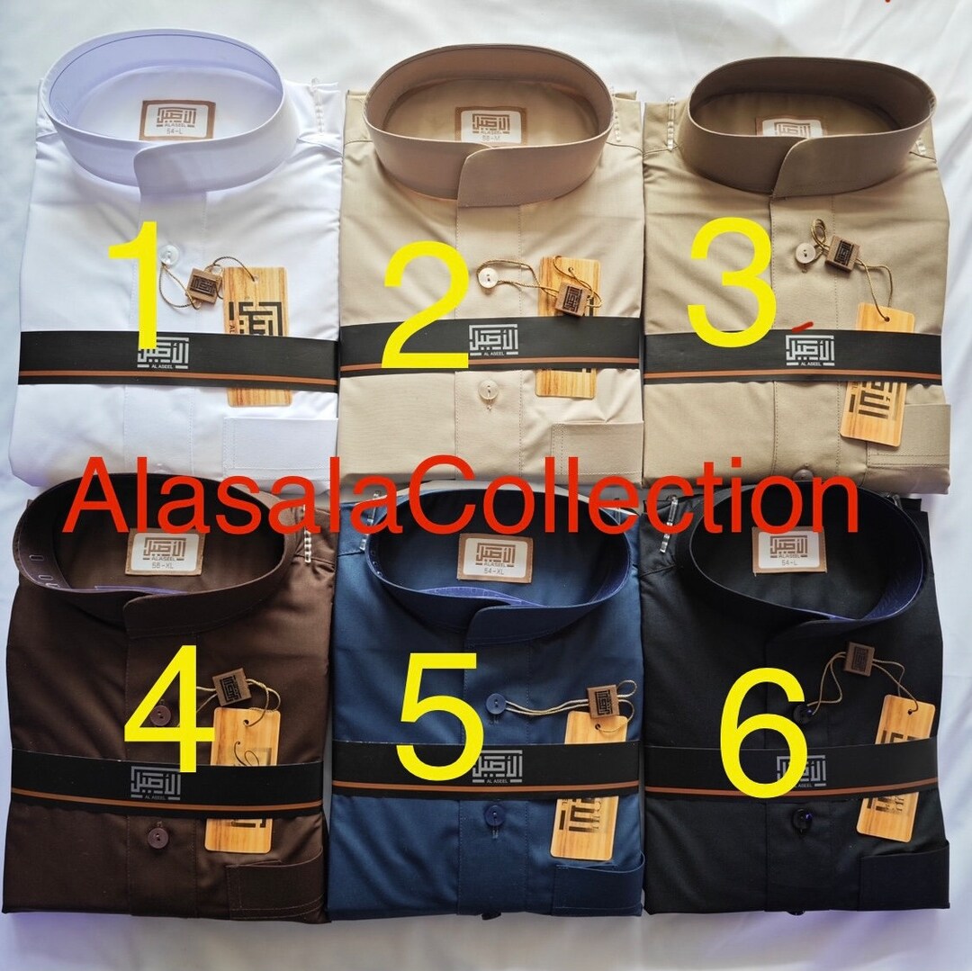 Al-aseel Summer Thobe Curved Collar Flat Sleeve Five Colors ثوب الأصيل ...