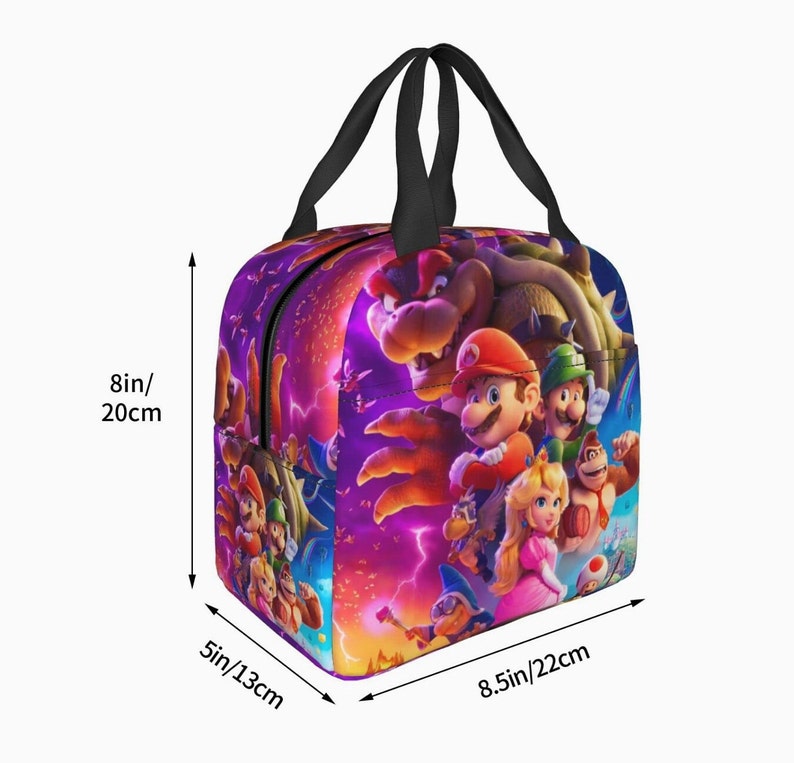 Super Mario Mario Bros Theme Lunchbox Insulated Lunchbox Gamers - Etsy