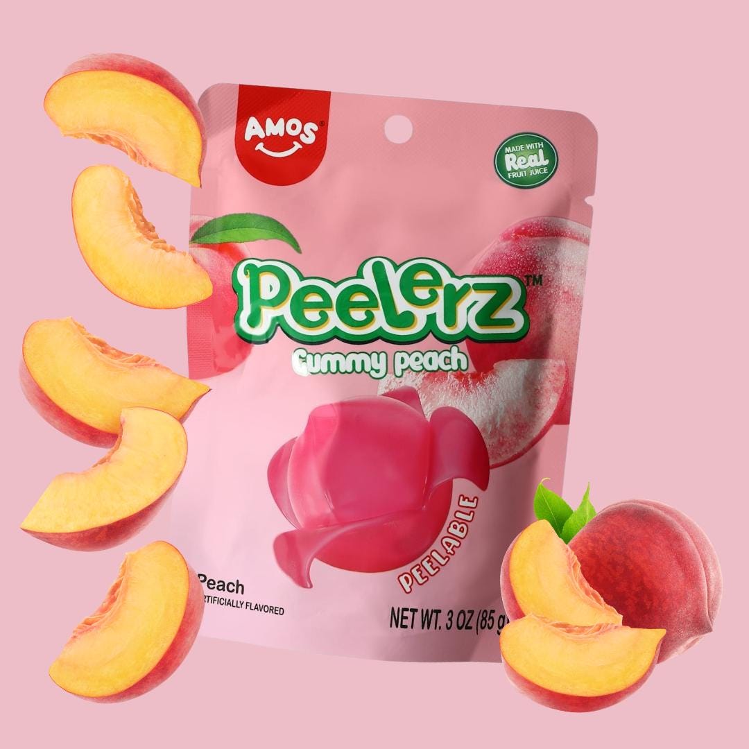 Peach Gummies. Peelerz Gummies. Candy. Gummies. Peach Flavor. - Etsy