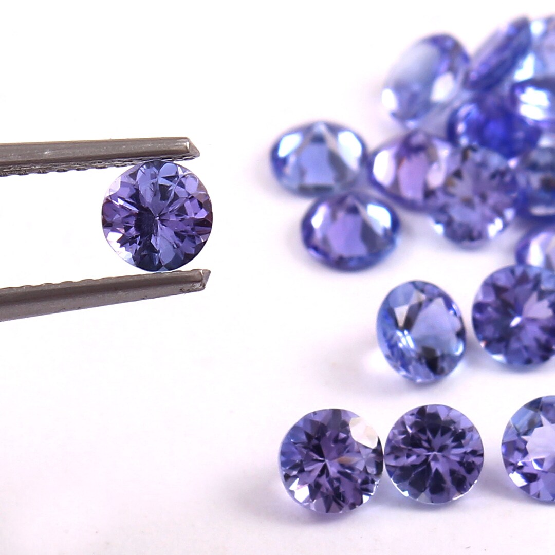 AA Tanzanite Gemstone: 2mm-8mm Round Cut Loose Stone, December ...