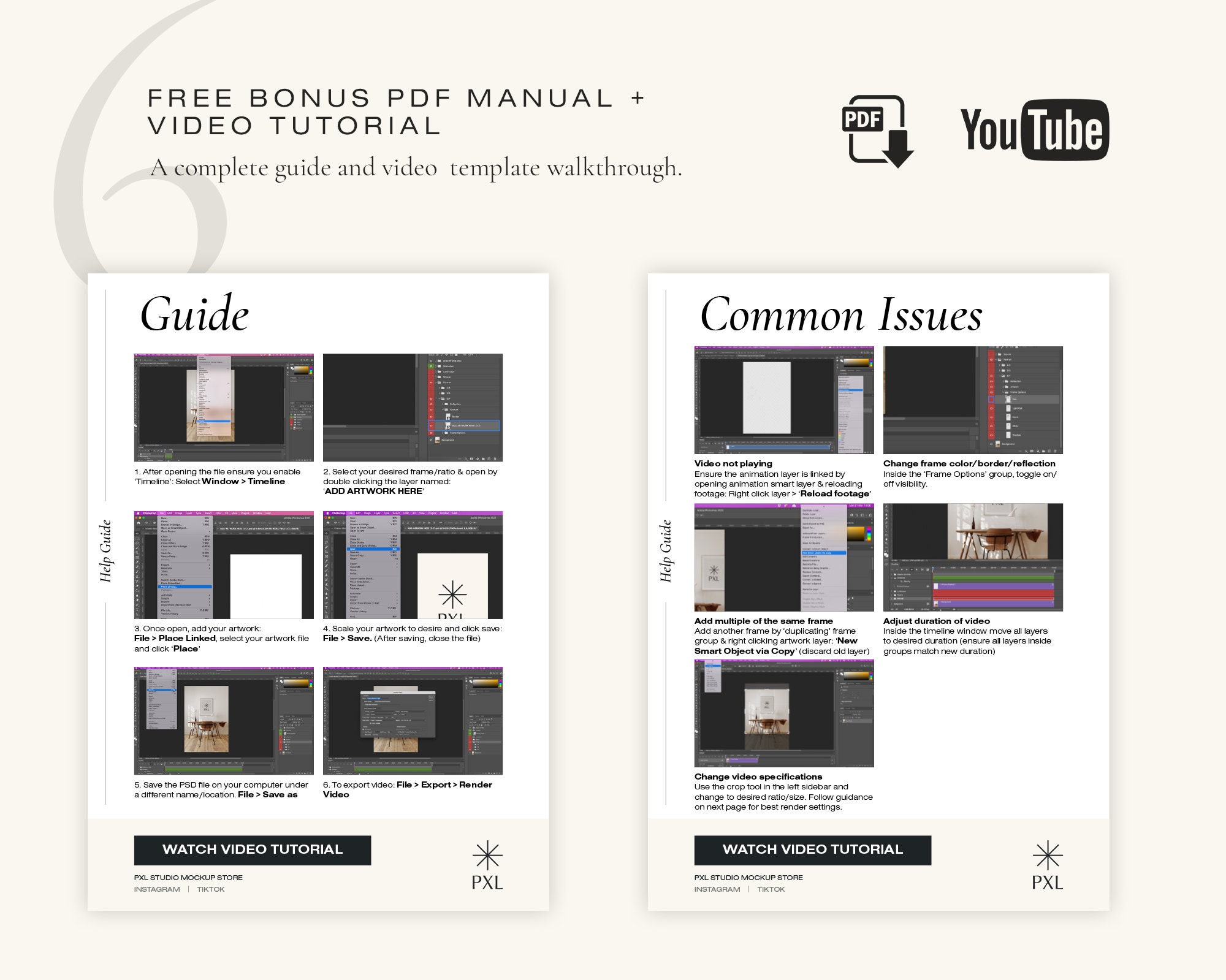 Video Frame Mockup Animated Mockup Video Template Photo - Etsy