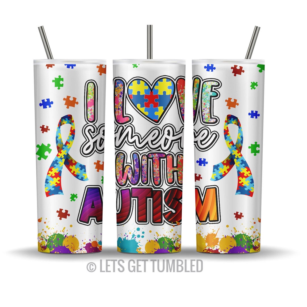 20oz Autism Tumbler Autism Wrap 20oz Autism Wrap Sublimation Wrap 20oz ...