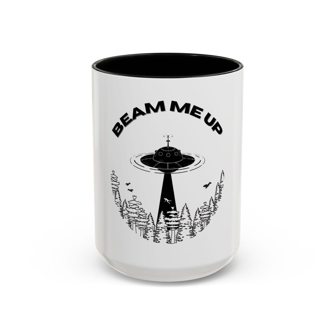UFO Accent Mug, Beam Me up Alien Tea Cup, Area 51 Coffee Mug, Outer ...